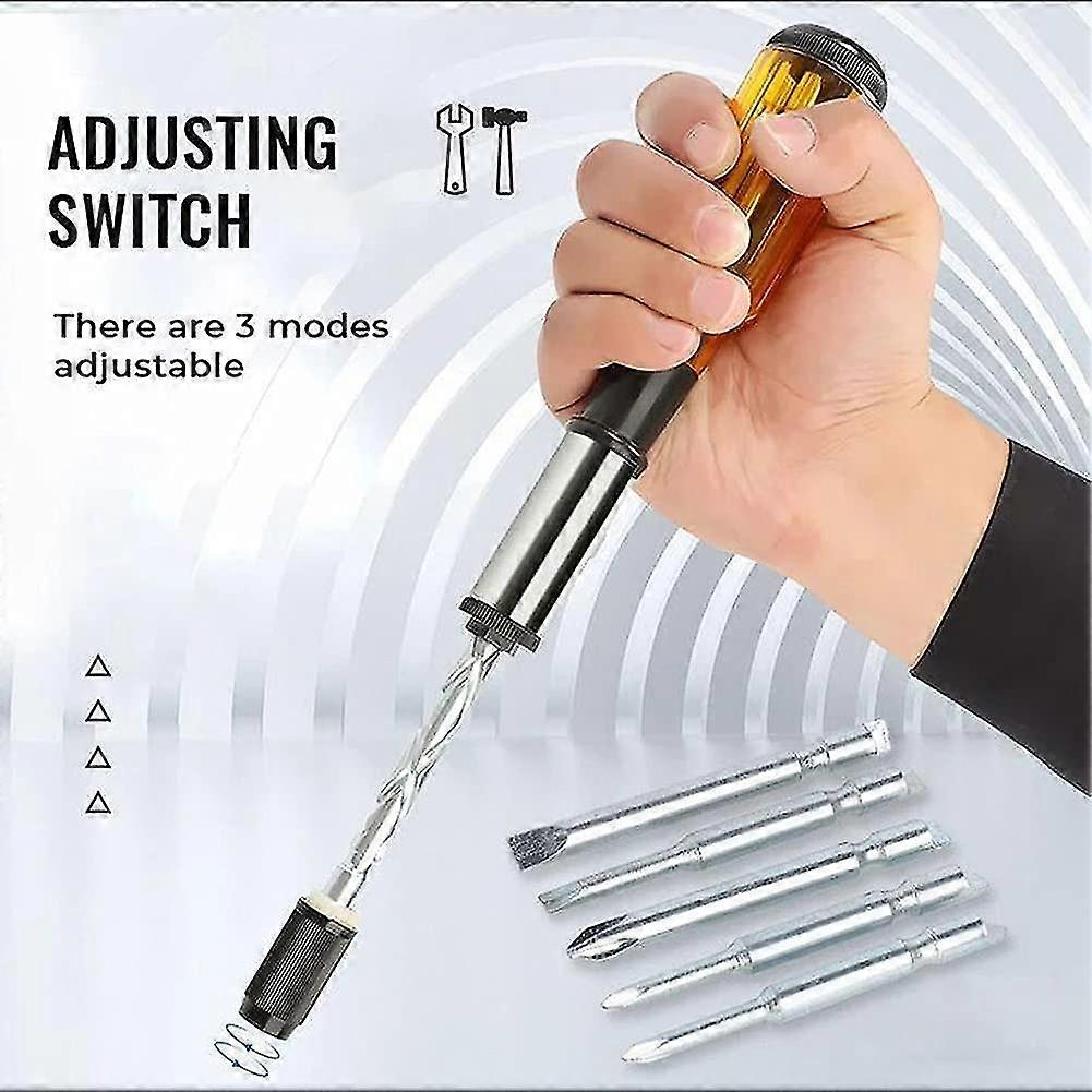 Spiral Screwdriver, Push Pull Ratchet Screwdriver, 6 In 1 Push Pull ...