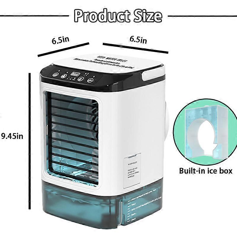Portable Air Conditioners,Room Coolers for Bedroom, 900ml Water Tank,with Ice Box,3 in1 Air ...