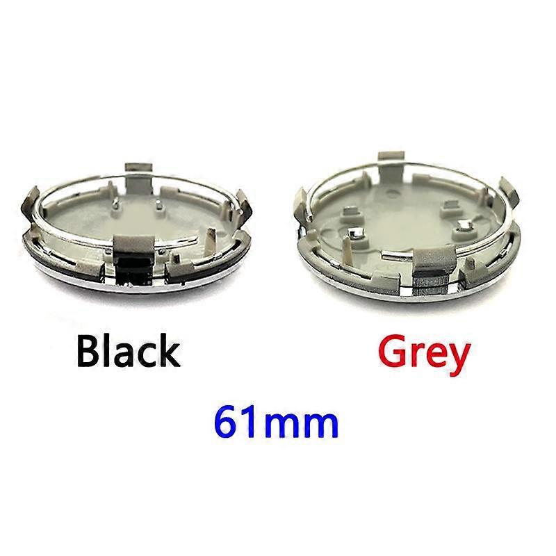 4pcs 135mm 69mm 68mm 61mm 60mm Grey Black Car Wheel Center Caps Rim Hub ...