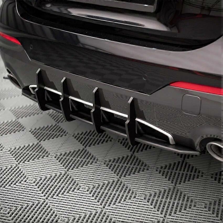 For BMW 4 Series Coupe G22 2020+ Rear Bumper Lip Diffuser 4 Fin Spoiler ...