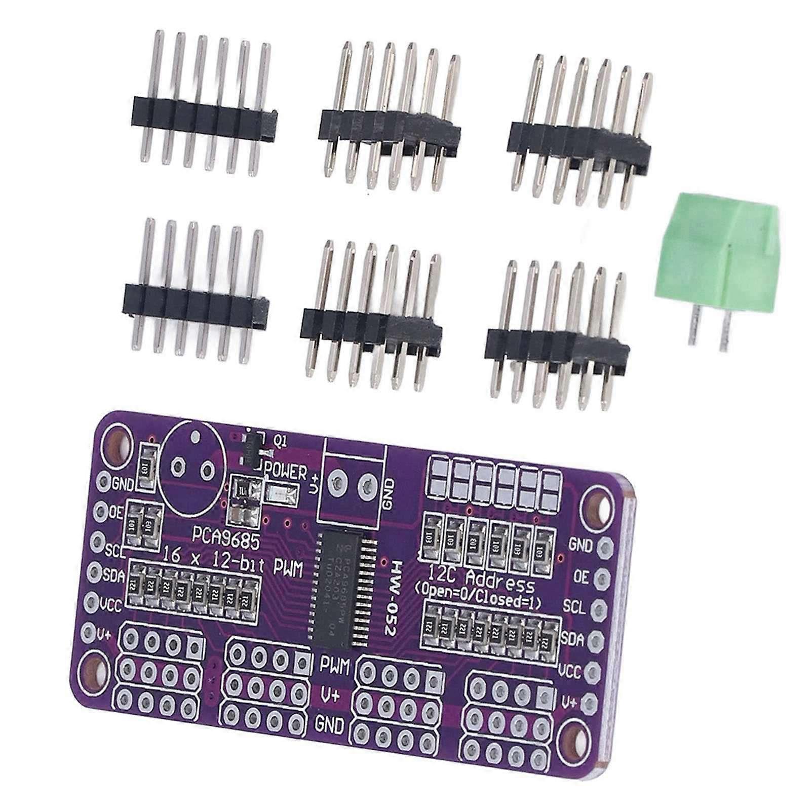 Servo Motor Driver PWM Control Module 16 Channel 12 Bit IIC PCA9685 Controller for DIY | Fruugo UK