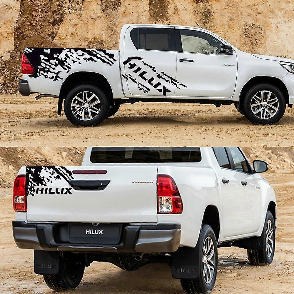 Car Stickers Pickup Body Side Stripe Decals For Toyota Hilux Revo Vigo ...