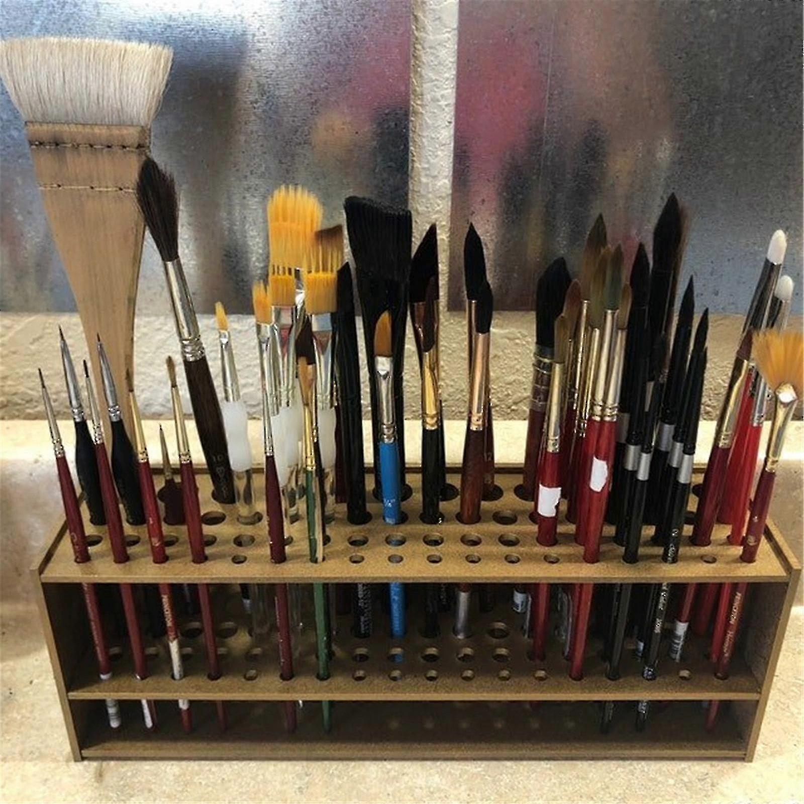 Brush Holder Paintbrush Holder Stand 67 Paint Brushes Wall Mount Or ...