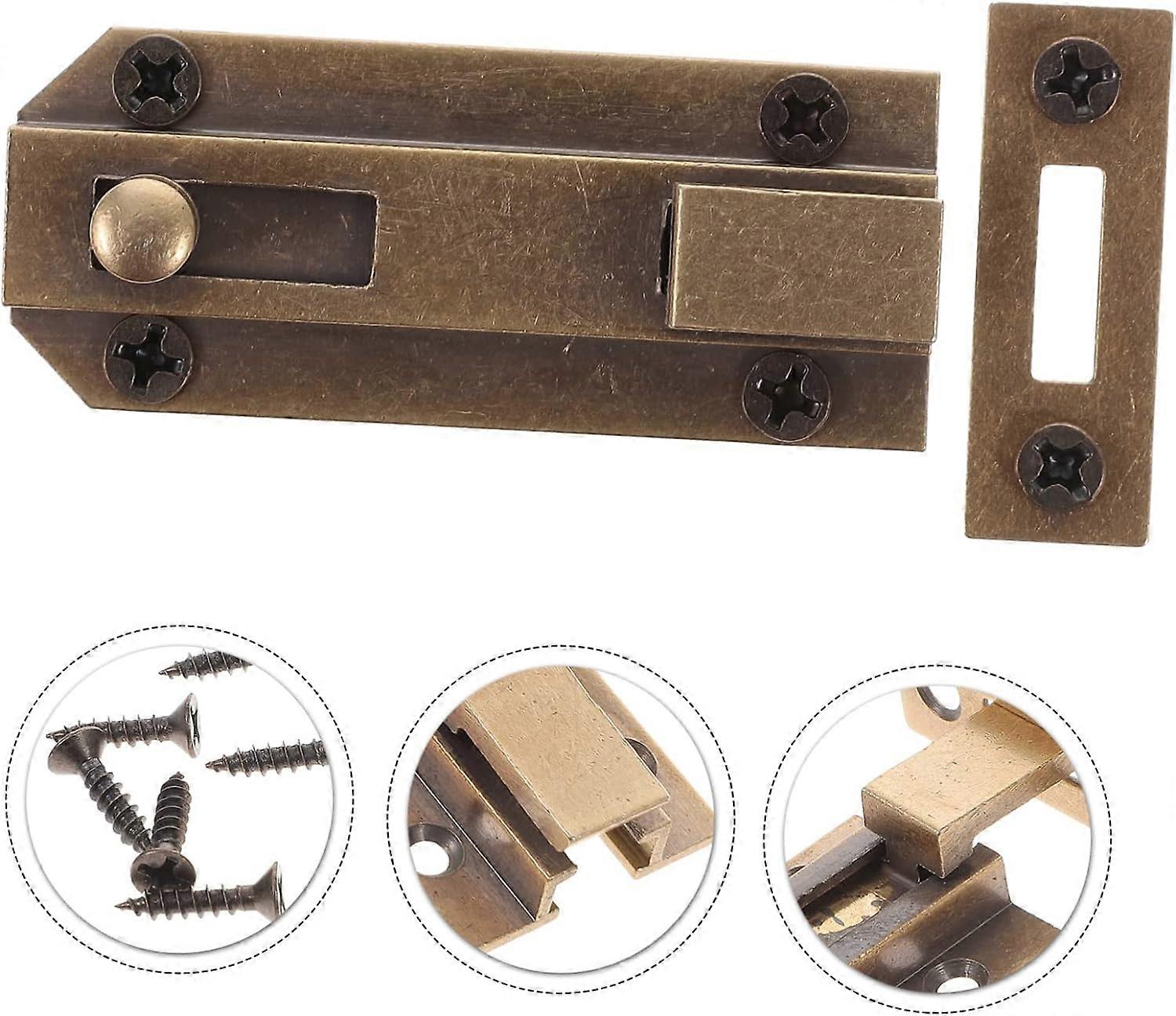 Pure Copper Cabinet Door Latch Brass Flush Bolt Inside Door Latches ...