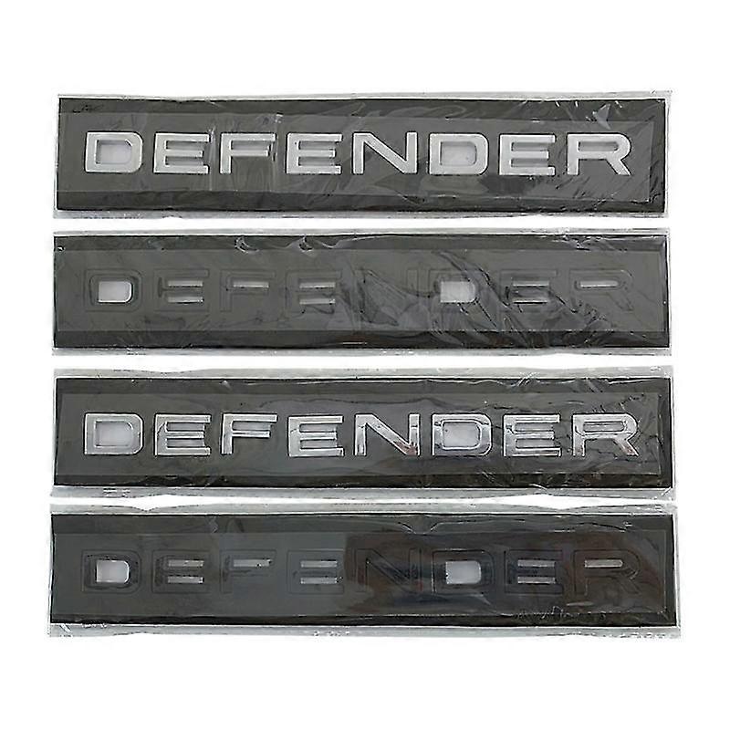 3d Abs Defender Emblem Letters Car Front Hood Rear Trunk Badge Sticker ...