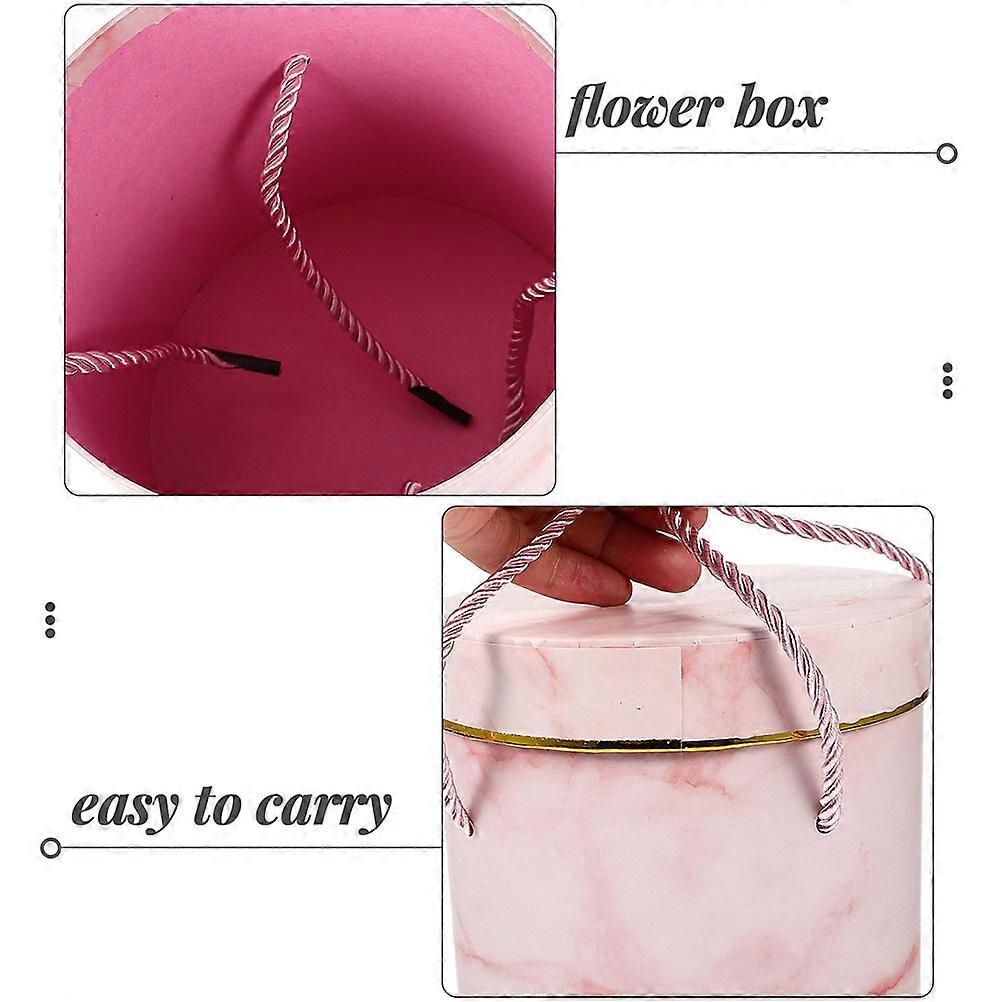 Round Bouquet Packing Boxes Small Flower Bucket Paperboard Flower ...