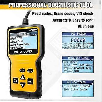 mp69033 bil OBD2 scanner kodelæser motor fejlkode læser scanner kan ...
