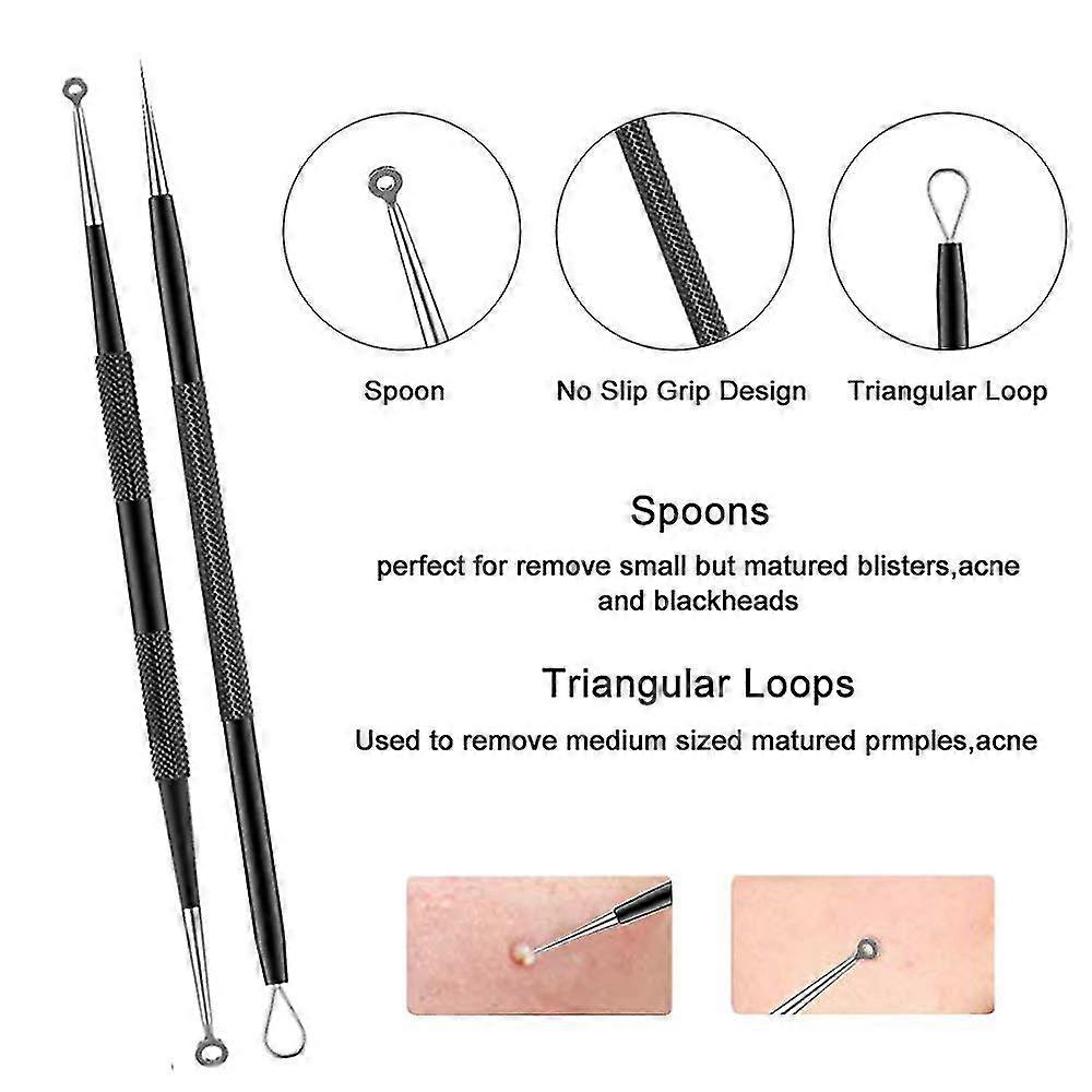 Pimple Popper Tool Kit,10 Pcs Professional Pimple Comedone Extractor ...