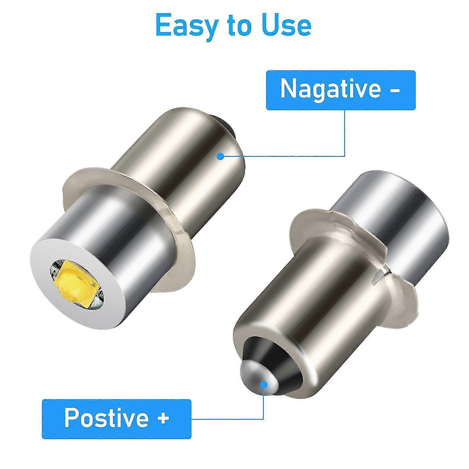 2PCS P13.5S DC6V-24V LED Upgrade Bulbs White Maglite Cell Flashlight 6500K 3W6212981176283 ...