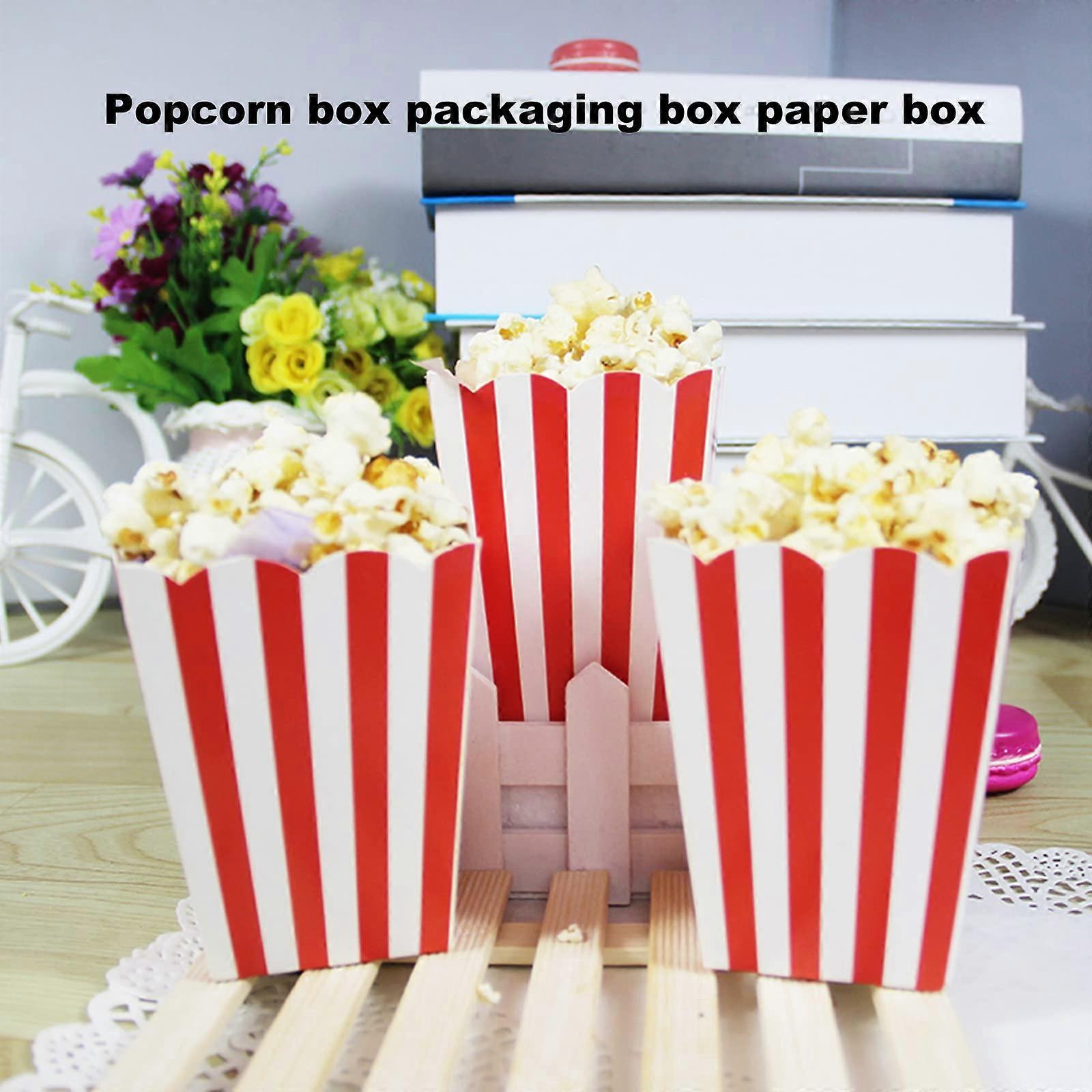 Popcorn Boxes, 20 Pack Popcorn Bags Cardboard Candy Container, Red ...