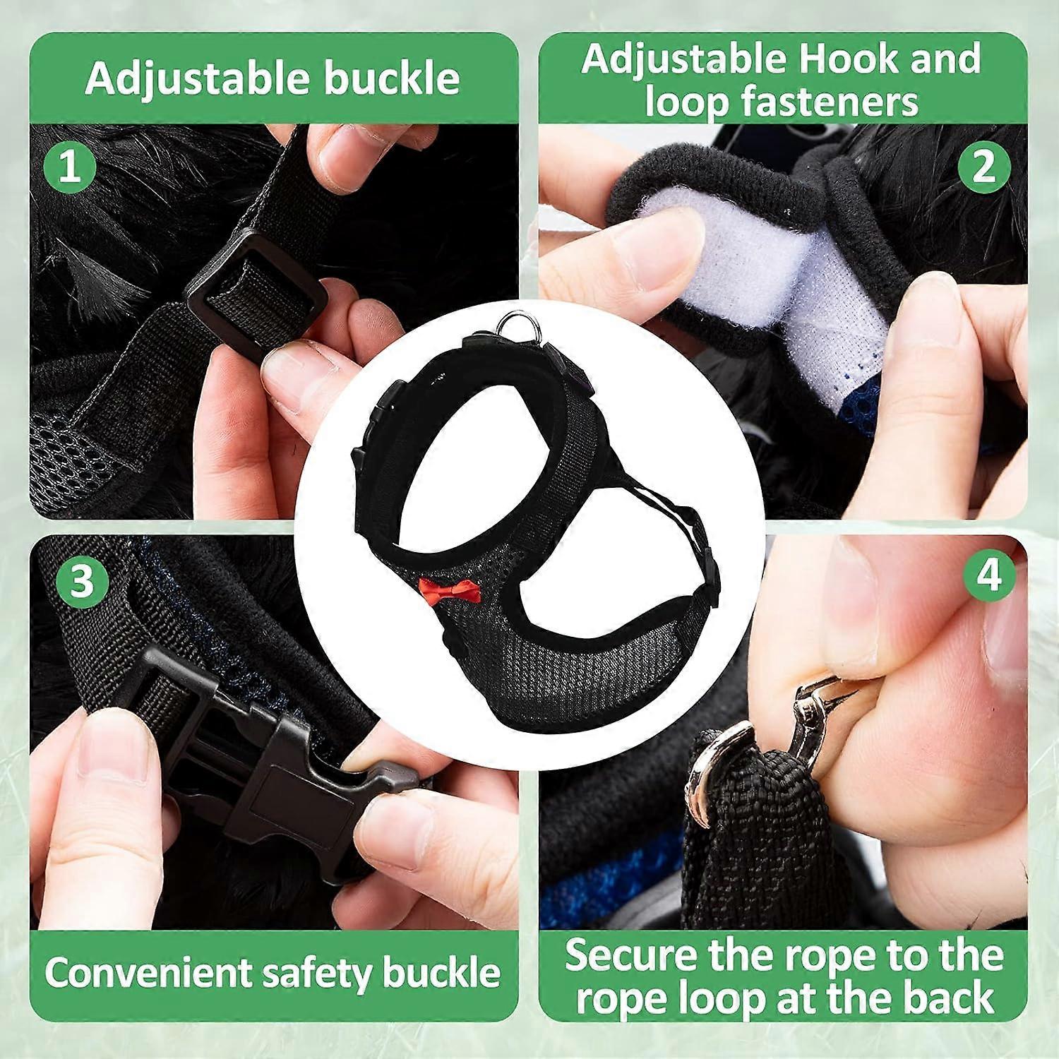 Chicken Harness with Leash, Upgraded Double Adjustment Chicken Harness ...