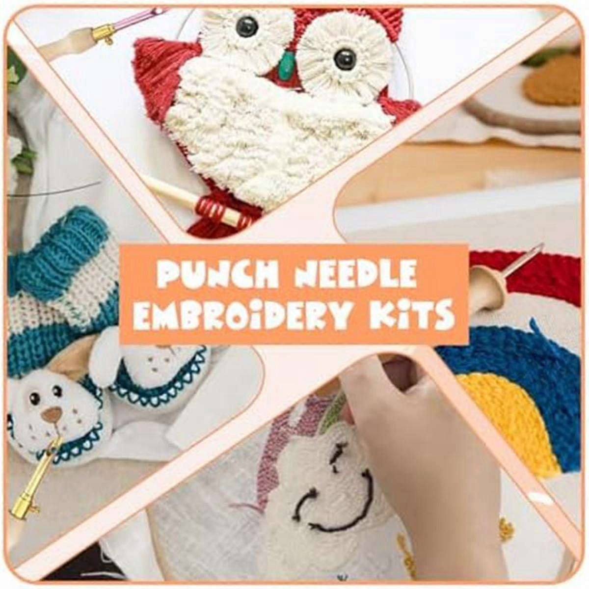 35Pcs Punch Needle Kit,Punch Needle Tool Adjustable Punch Needle ...