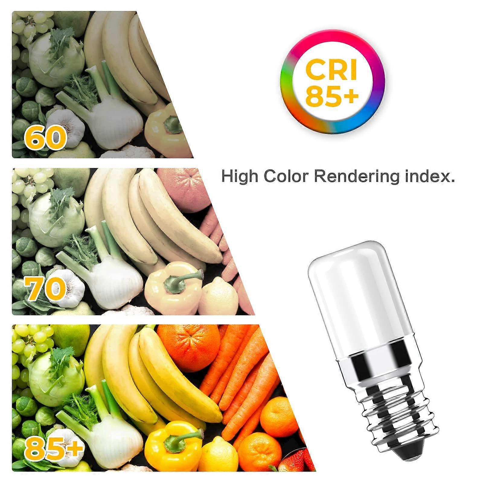 LED Fridge Bulb E14, 2W equivalent to 20W Halogen Bulbs, Warm White ...