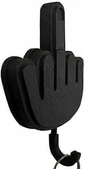 Black Middle Finger Key Hanger/Funny Gift Idea Self Adhesive Home Wall ...