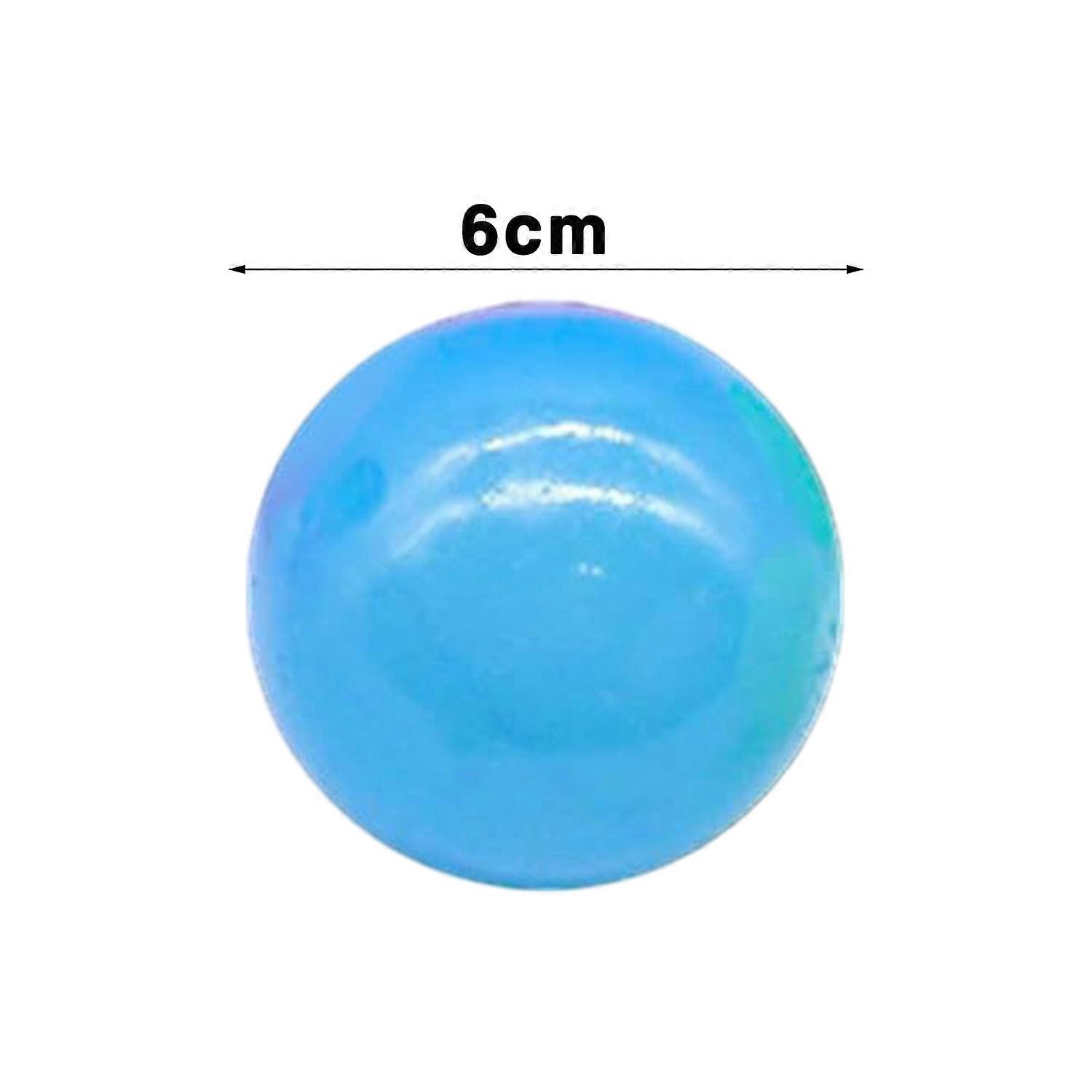 6Pcs Glow in Dark Sticky Ball Stretch TPR Anxiety Relief Decompression ...