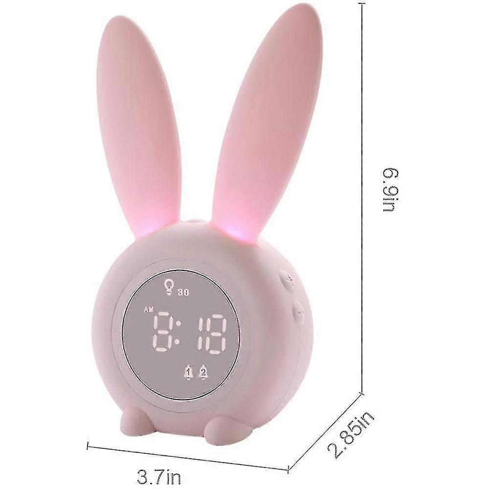 Bunny Alarm Clock For Kids With Nightlight Rechargeable | Fruugo UK