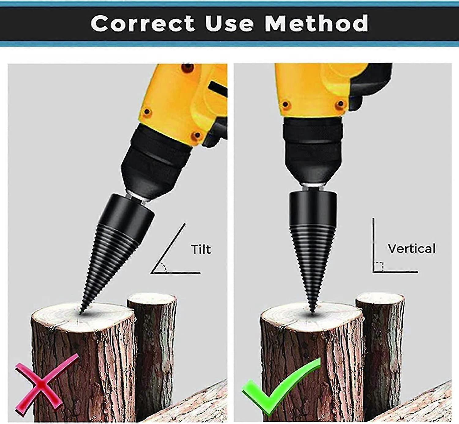 Wood Splitting Drill Bit, Wood Splitter Drill, Conical Drill Bit For ...