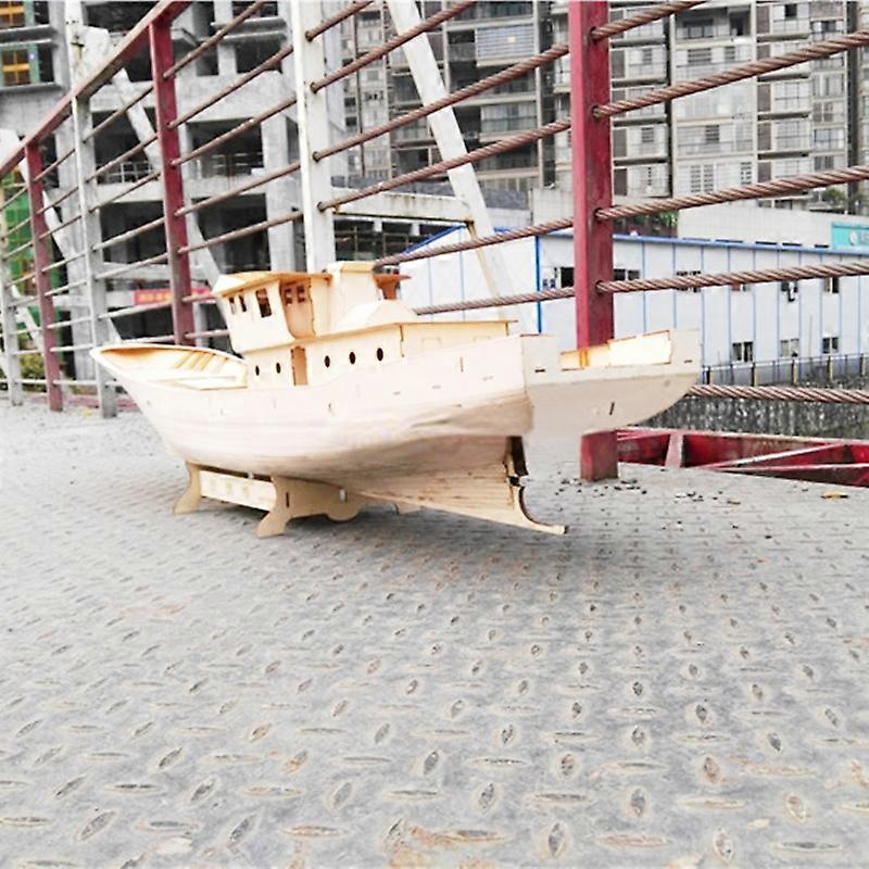 1/30 110cm Trawler Model Wooden Boat Model Kit DIY Hand-assembled Frame ...