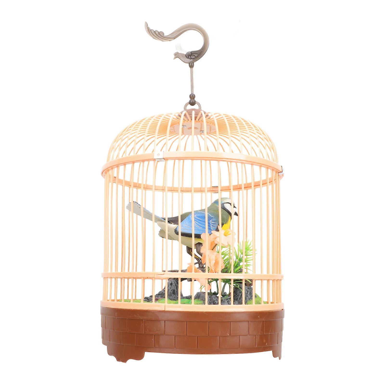 Electric Acoustic Interactive Bird Cage Toy Voice-activated Bird Cage ...