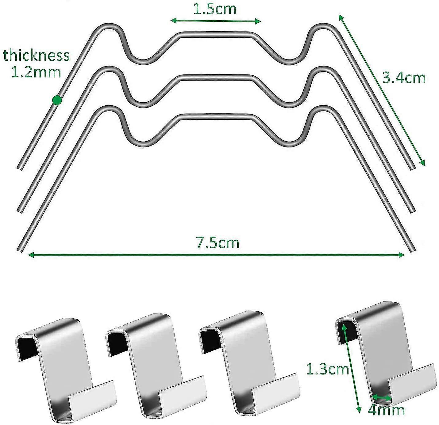 100 Pieces Greenhouse Glass Pane Fixing Clips Stainless Steel, 50x ...