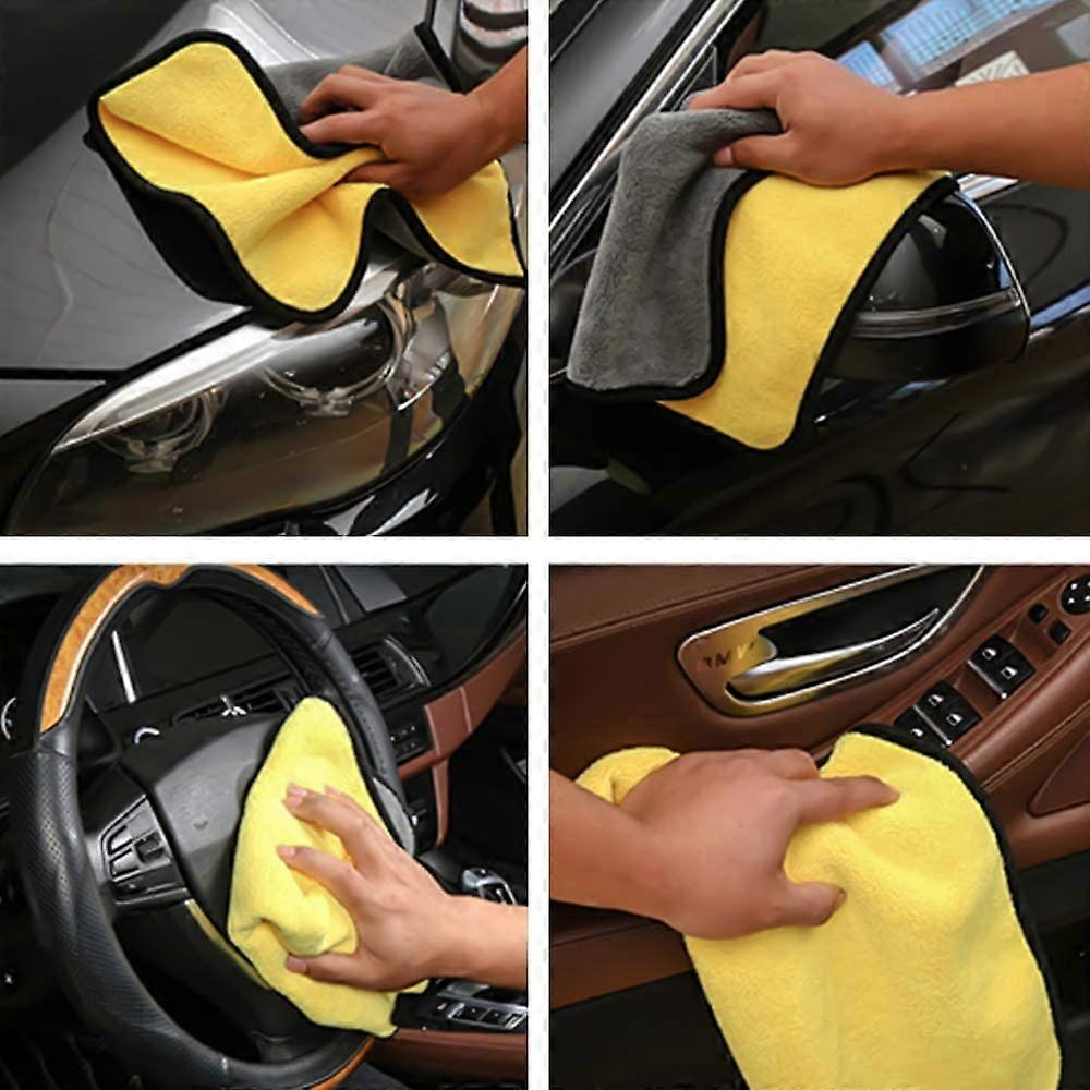 Car Microfiber Cloths 3 Pack, 60 x 30cm Ultra Absorbent Microfiber ...