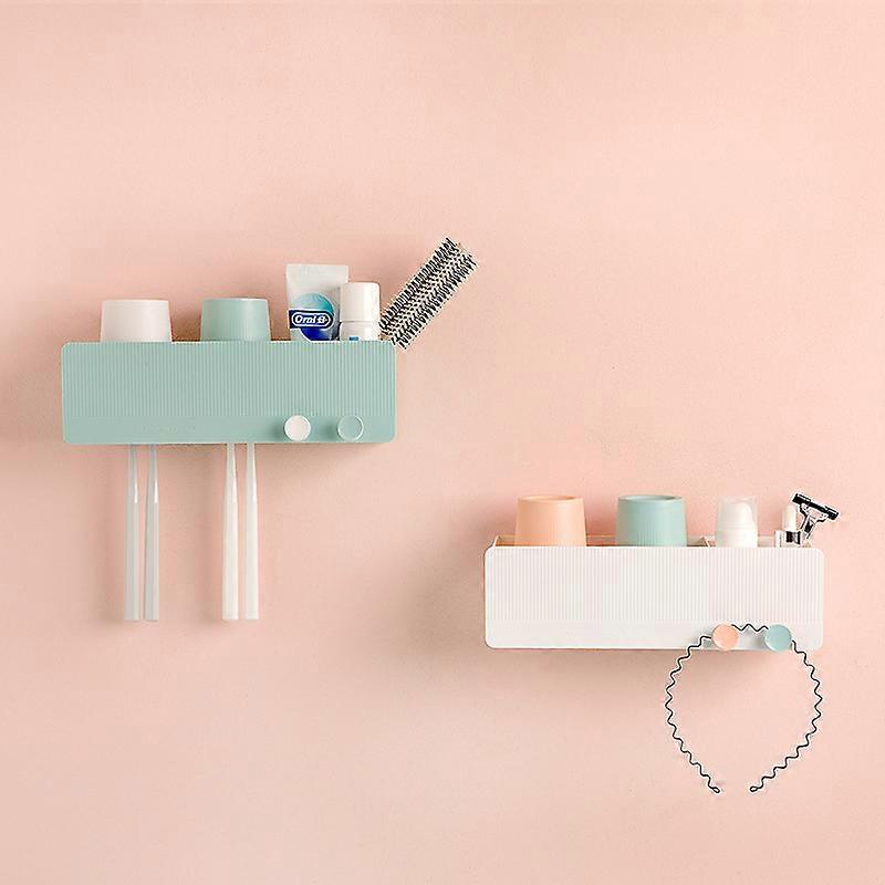 Multi-Functional Toothbrush Holder with Cup, Wall-Mounted Organizer ...