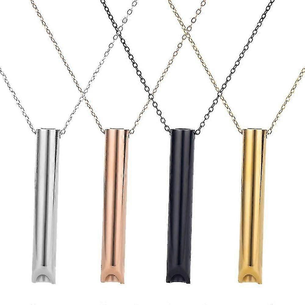 Black:Breathlace Necklace Quit Smoking, Stainless Steel Mindful ...