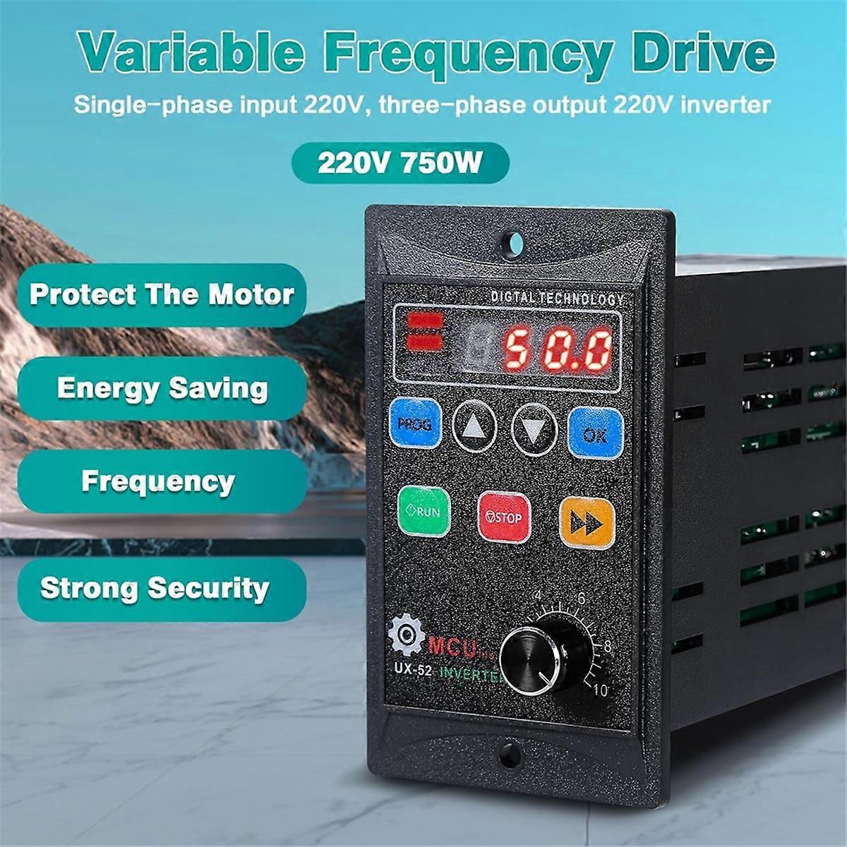 Mini Inverter Embedded VFD 750W Frequency Changer 1HP Frequency Transformer for 3PH Asynchronous ...