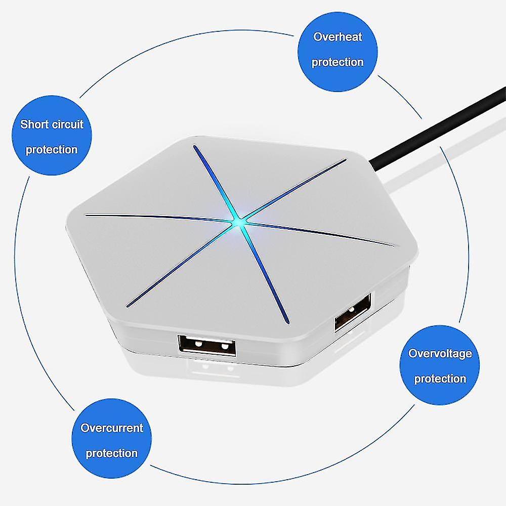 Usb Hub Vertical Data Hub With Long Cord -6 Port Usb Extension Cable ...