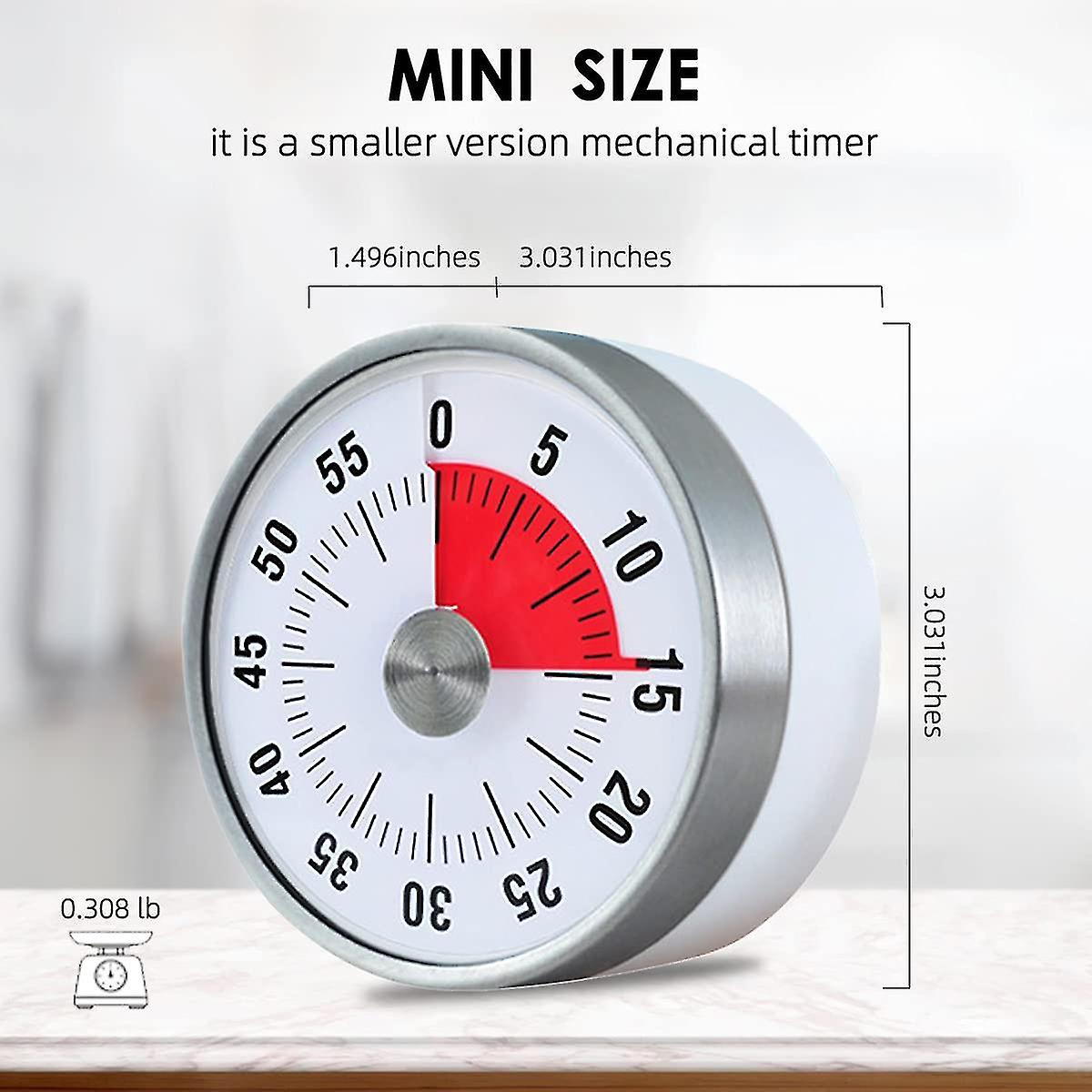 Magnetic Kitchen Timer For Kids Cooking 60 Minute Mechanical Visual ...