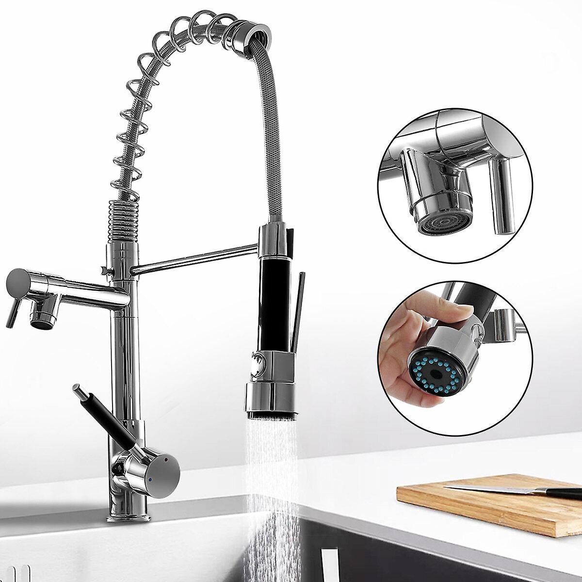 Kitchen sink mixer faucet pull out sparyer tap 360 degree rotation ...
