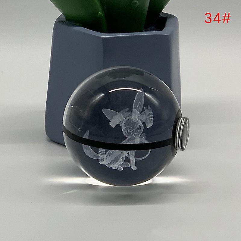 Pokemon Crystal Ball 3d Toy Snorlax Mewtwo Pikachu Figures Pokmon Led ...