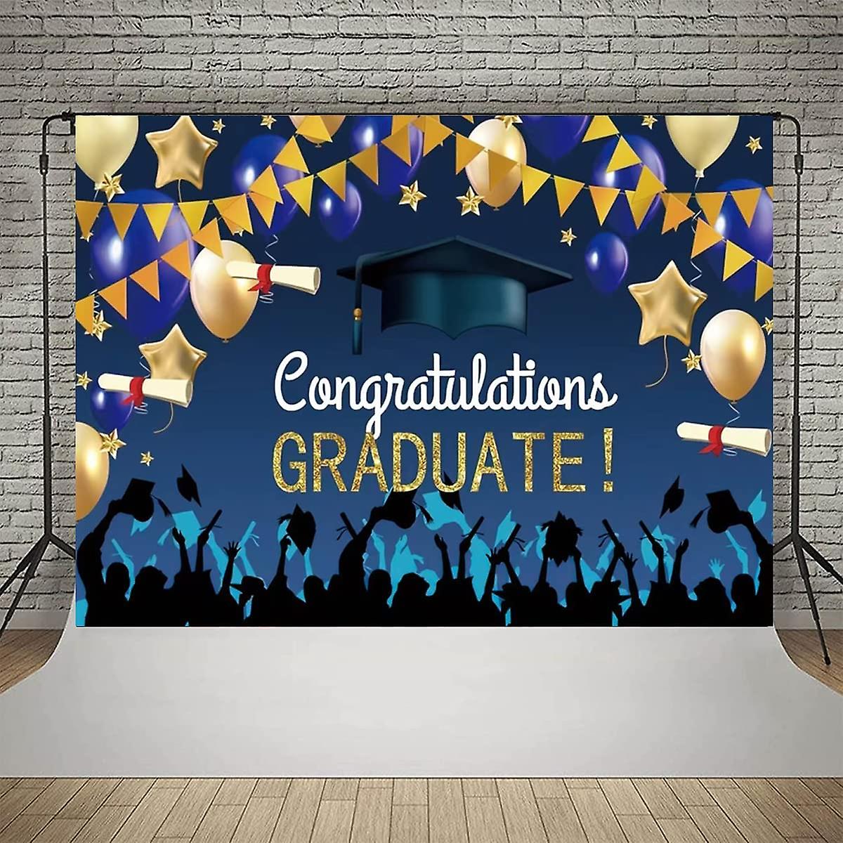 2023 Graduation Party Backdrop Class Of 2023 Backdrop Gold Glitter ...