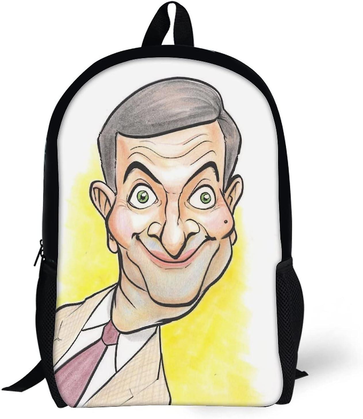 Mr Bean Backpack School Bags For Girls Boys Anime Characters Backpack ...