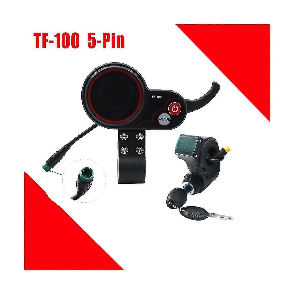 TF-100 Display Dashboard 5Pin+3PIN Ignition Lock Key Scooter Skateboard ...