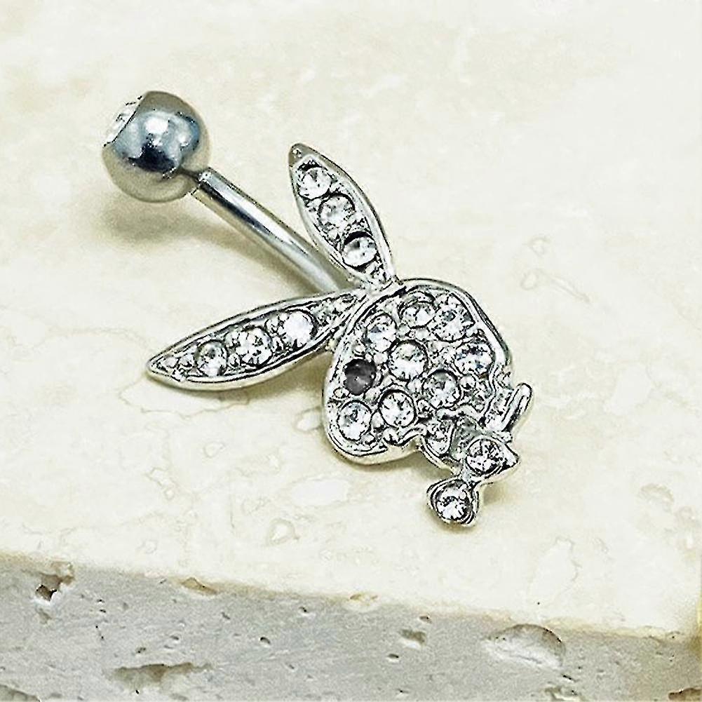 Stainless Steel Stylish Cute Bunny Belly Button Ring New New | Fruugo UK