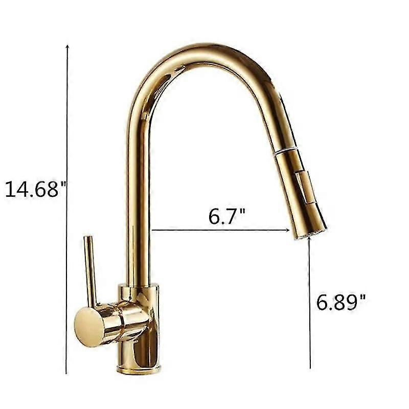 High qualityPull Out Kitchen Faucets Silver Single Handl Gold Kitchen Faucet Sink Tap Single ...