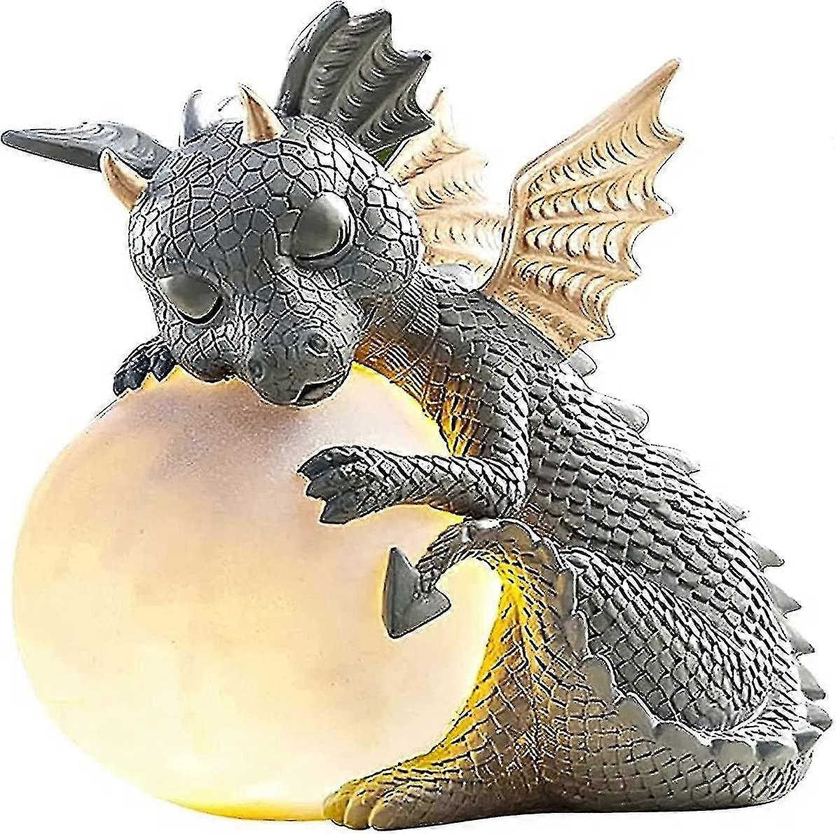 Dragon Statue Garden Figurine Solar Powered Led Lights Outdoor | Fruugo UK