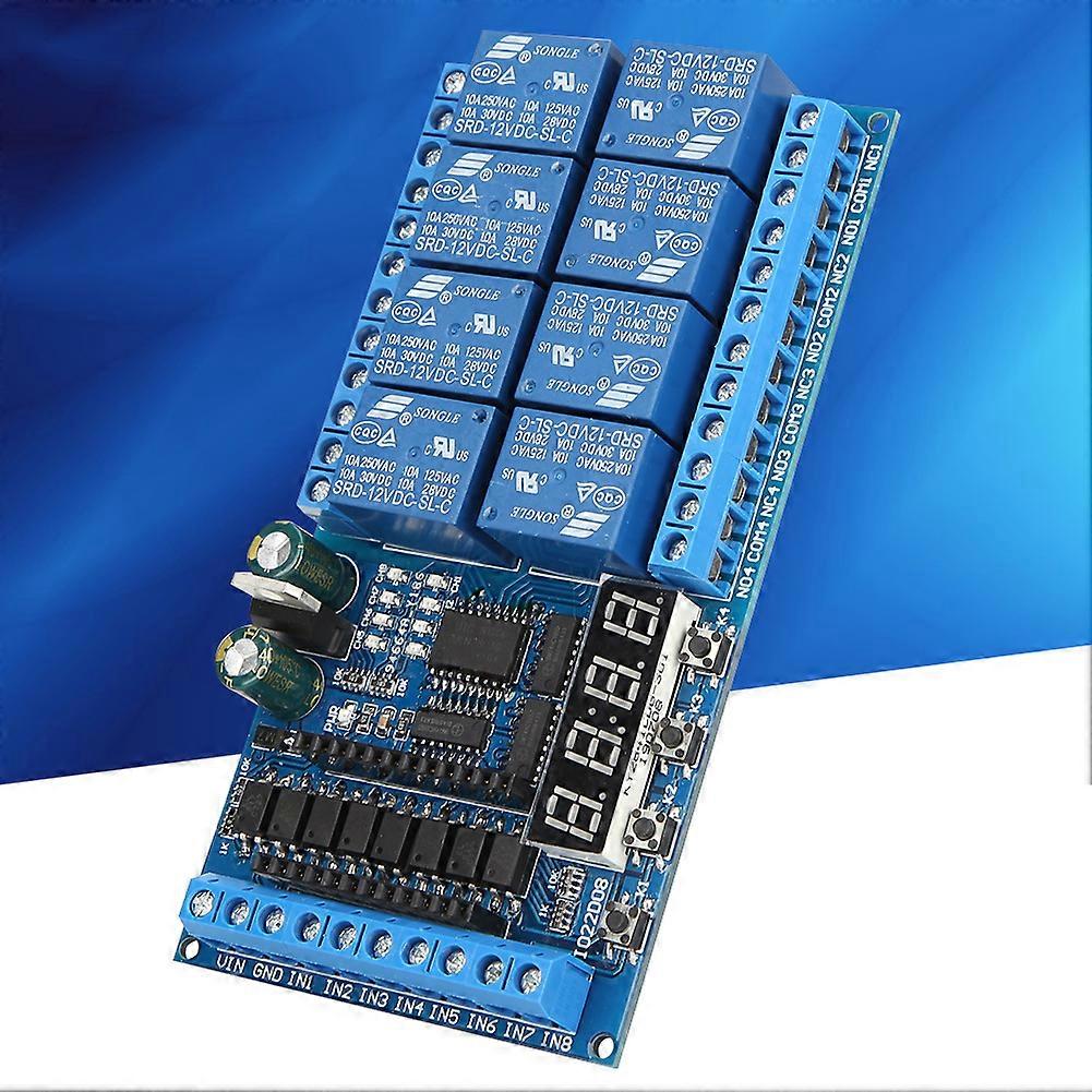 DC 12V 8 Channel Pro Mini PLC Relay Shield Module Delay Timer Switch ...