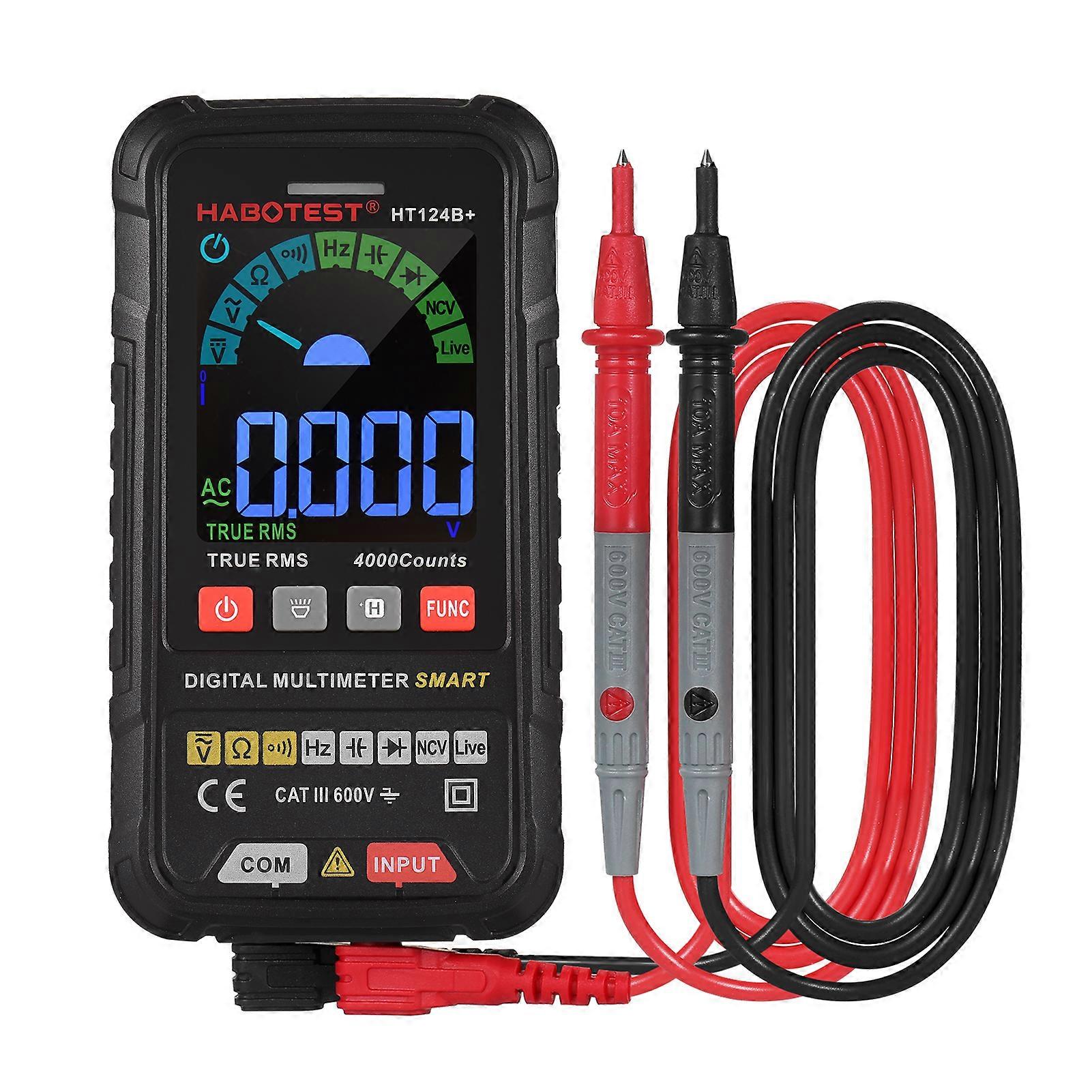 HABOTEST HT124B+ Multimeter 4000 Counts True RMS Smart Digital ...