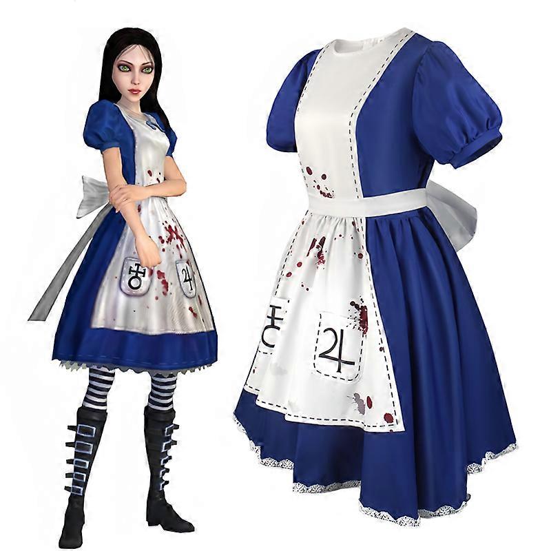 Anime Alice Princess Dress Maid Apron Dress Game Madness Returns Alice ...