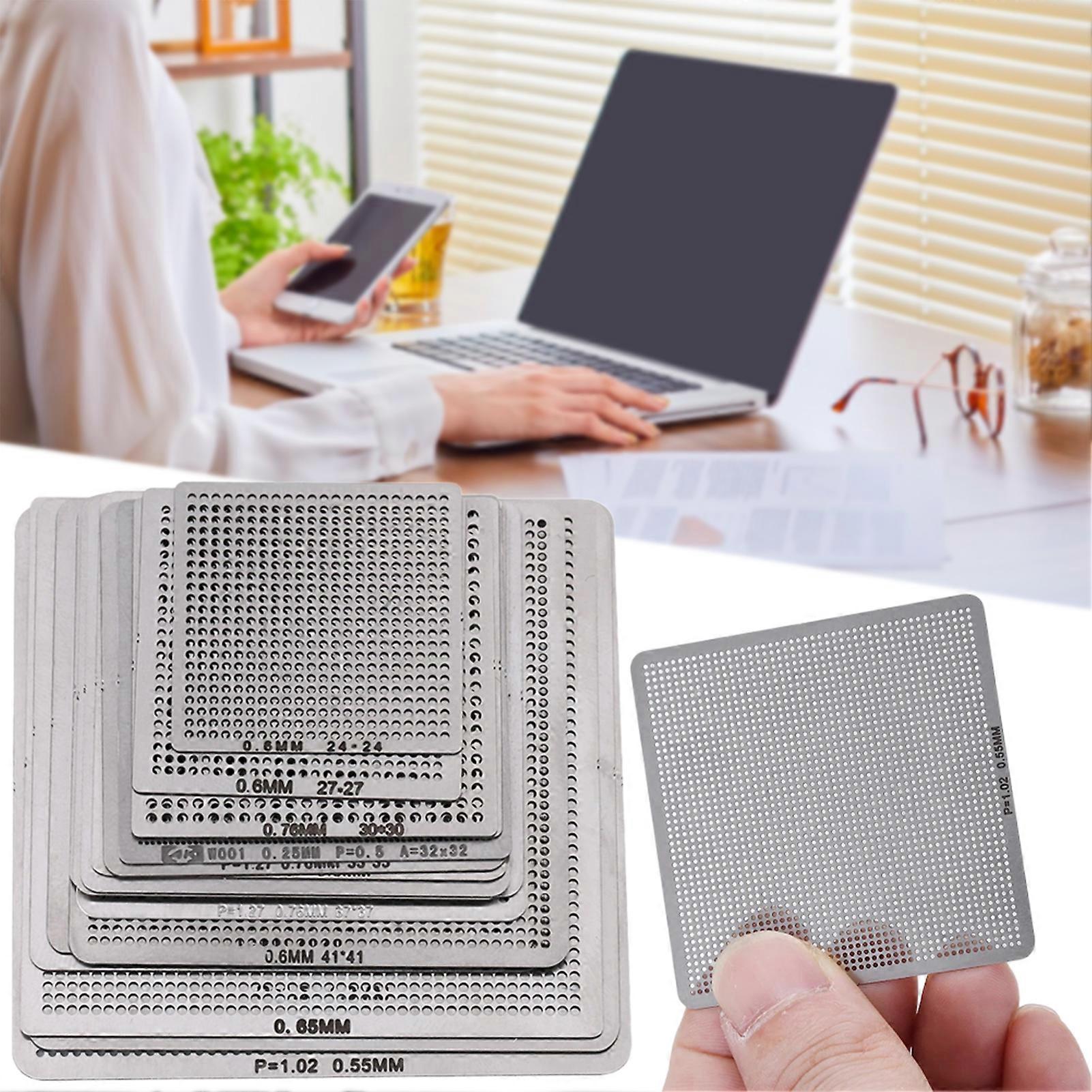 18PCS BGA-Reballing Stencil Tools Kit Multi-Purpose BGA-Stencil for ...