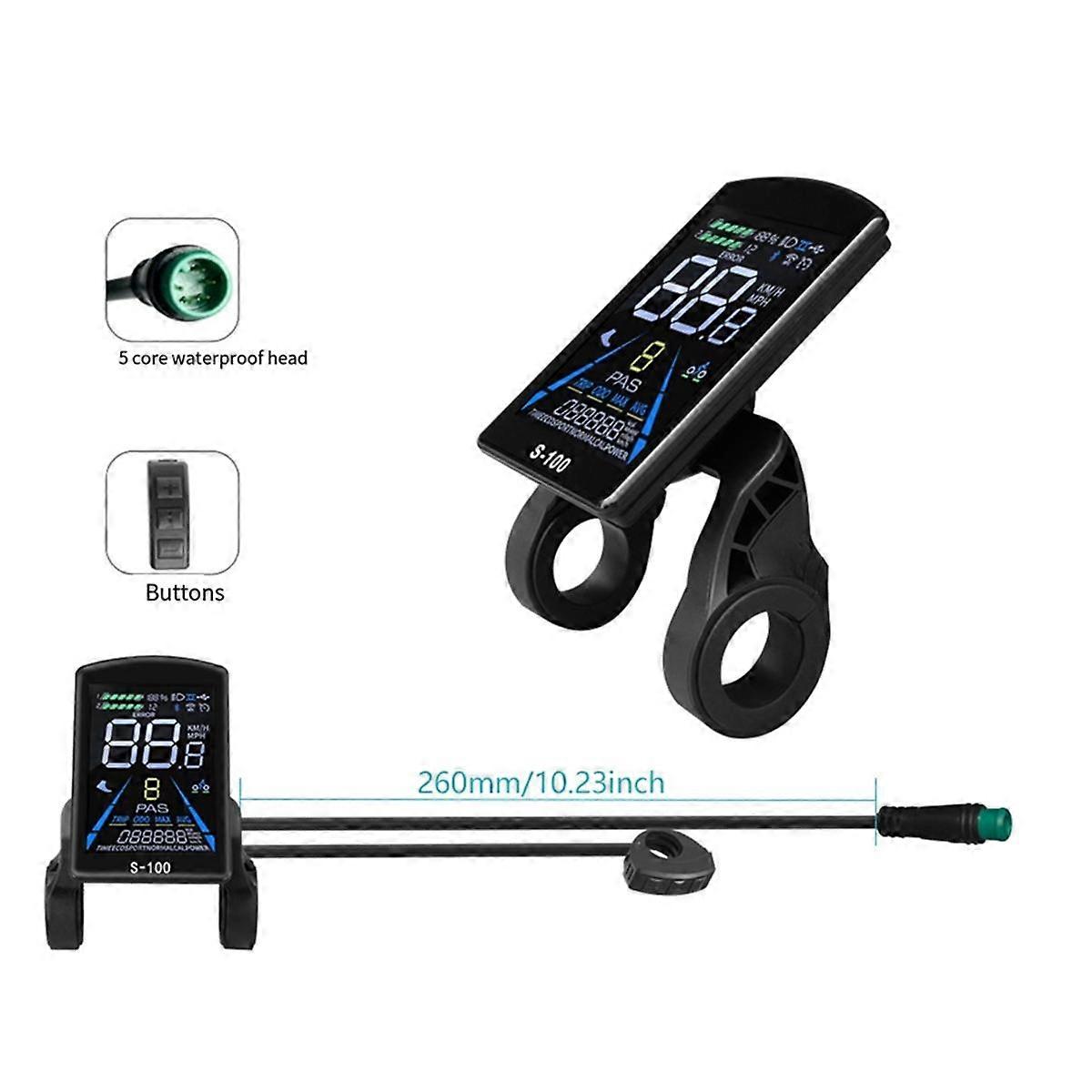 Electric Bicycle Display S-100 LCD Display Control 24V - 72V Speed ...