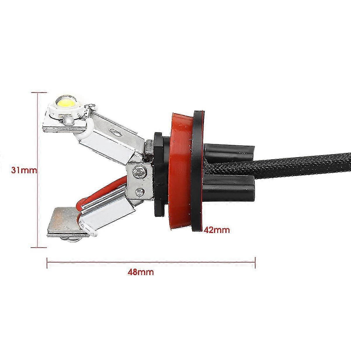 2Pcs Car LED Angel Eye Light 6000K H8 Light Bulb For BMW E82 E87 E90 E91 E92 M3 E93 E60 E61 E63 ...