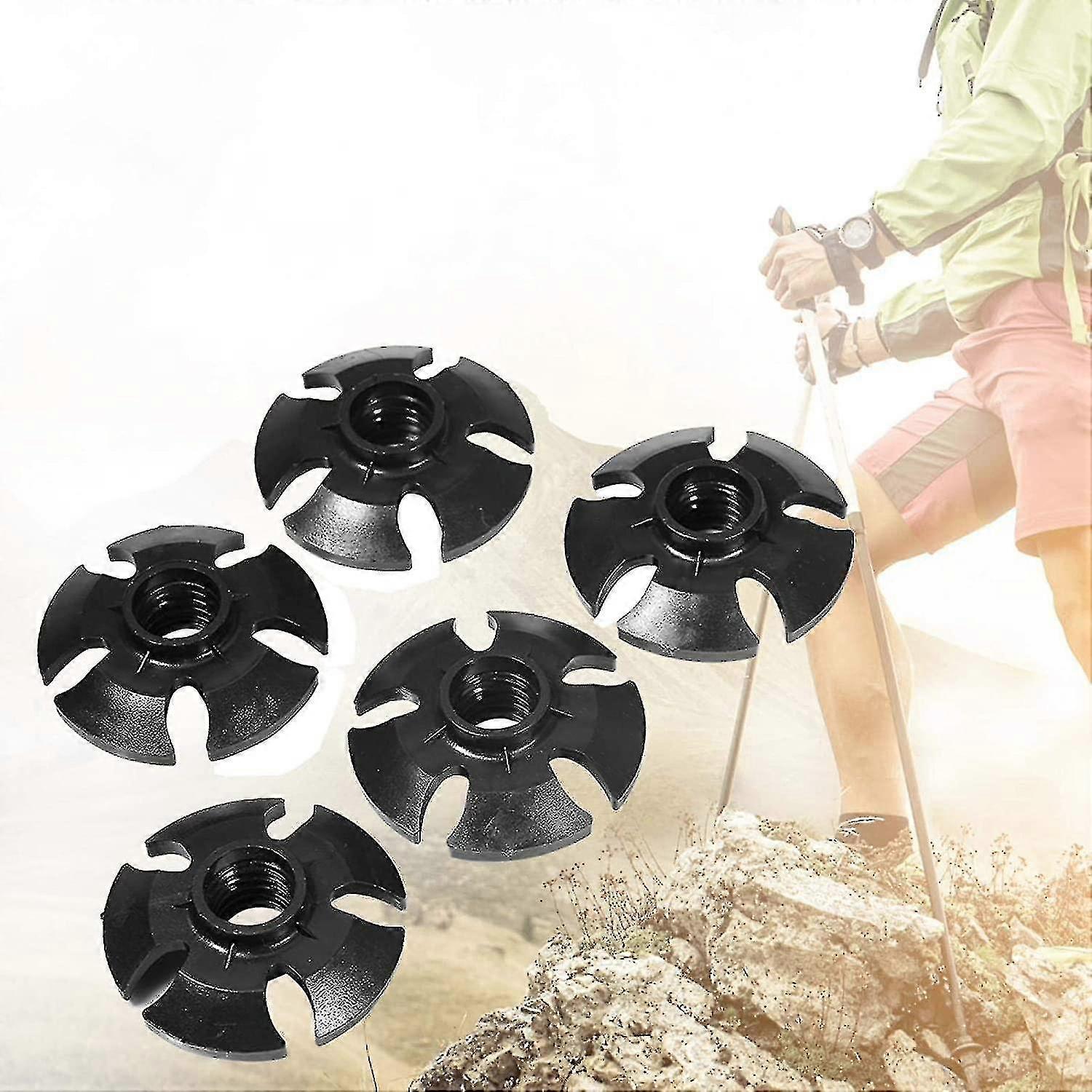 5 Pieces Snow Baskets For Walking Poles, Rubber Tips Protector Walking ...