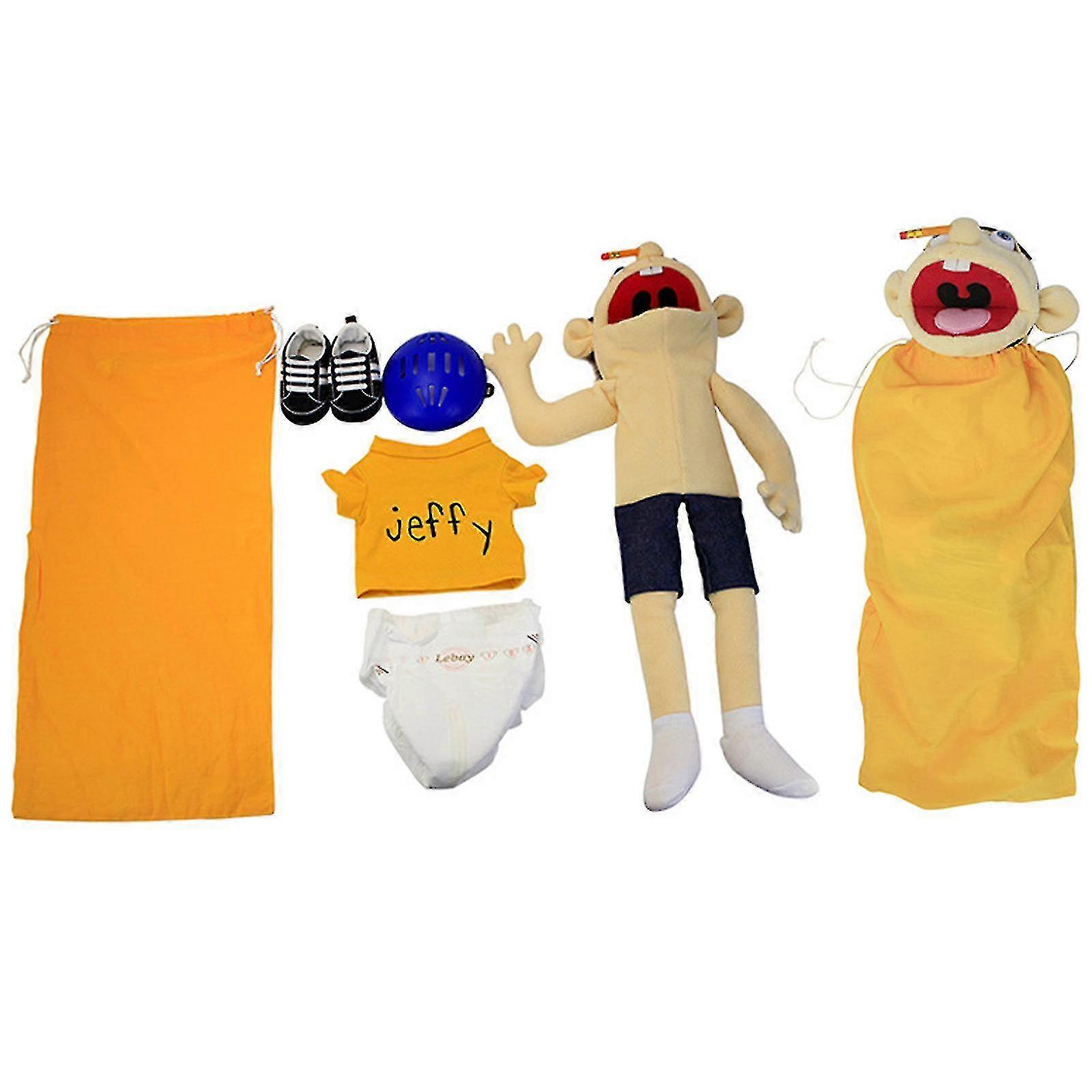 Jeffy Plush Toy 60cm Jeffy Hat Hand Puppet Game Stuffed Doll Gifts ...