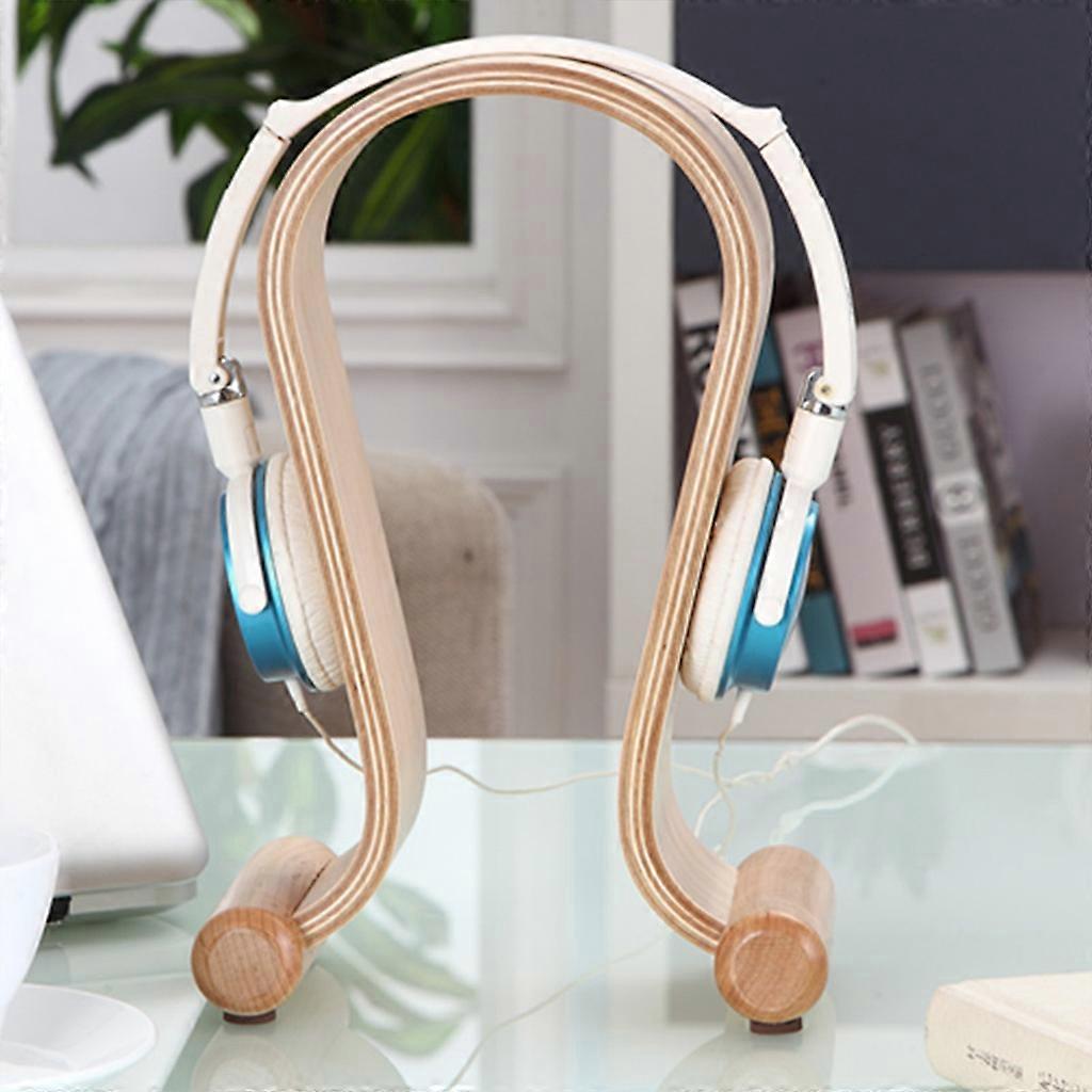 Wood Headset Headphone Stand Earphone Display Rack U Shape Holder ...