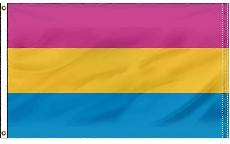 Pansexual Pan Gay Pride Flag 3x5 Heavy Duty Polyester LGBT Omnisexual Rainbow Equality Flags for ...