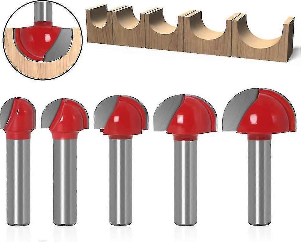 8mm Shank Round Nose Cove Core Box Router Bit, Round Groove Router Bit ...