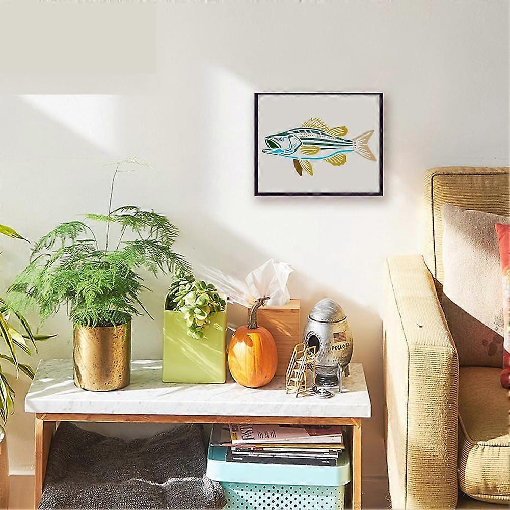 Striped Bass Painting Stencil 11.8x5.9inch Plastic PET Animal Fish ...